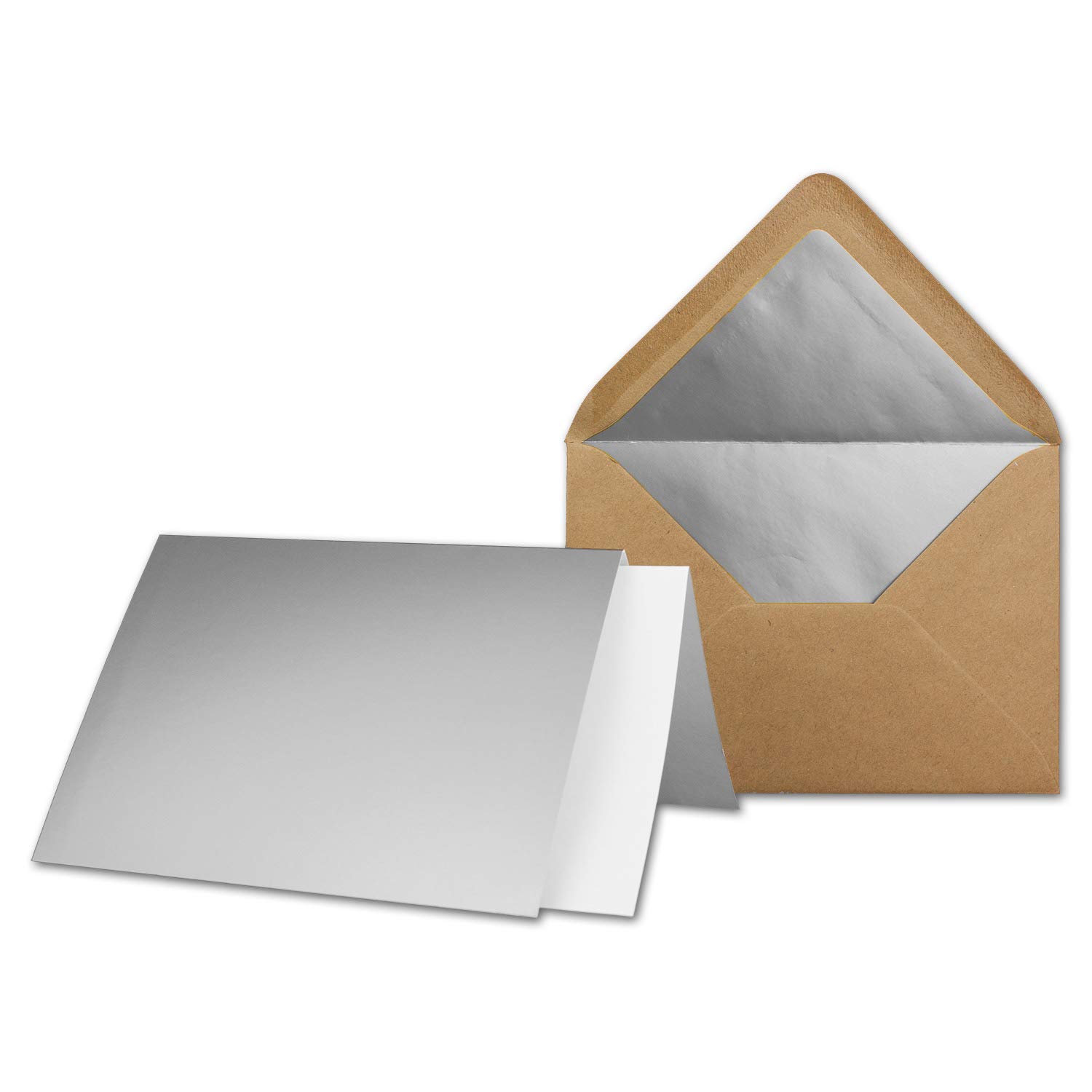 Silver Metallic Invitation Envelope Liners HATO Metallic Color