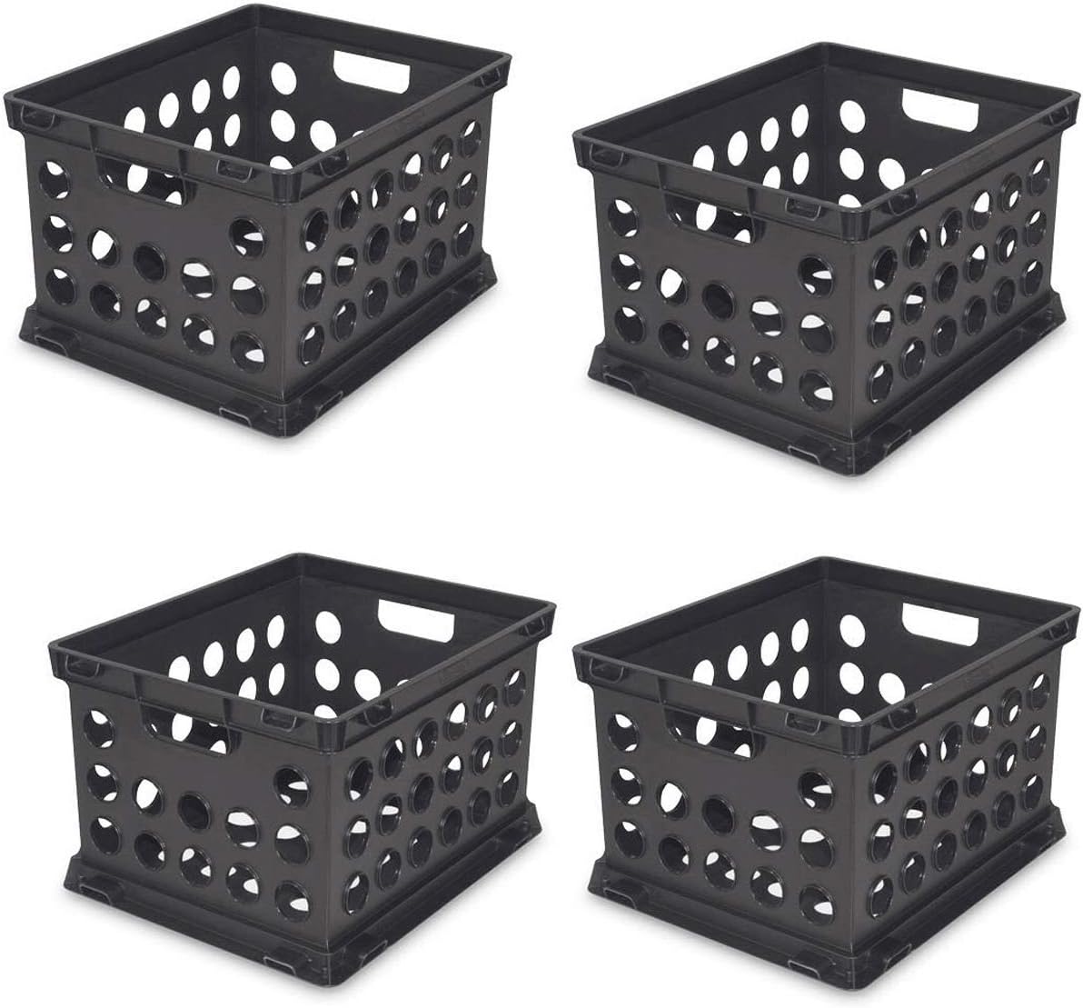 Amazon.com: Sterilite 16939006 Plastic Heavy Duty File Crate Stacking ...
