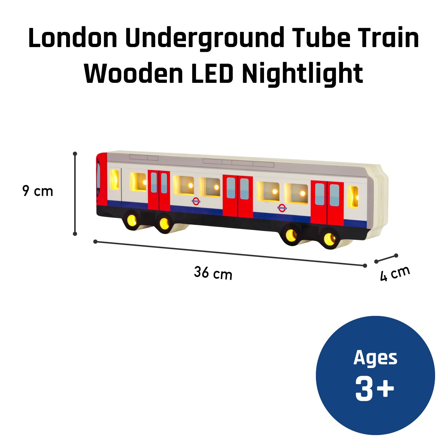 London Underground S Stock Tube Train Table Lamp – Wooden Nightlight ...