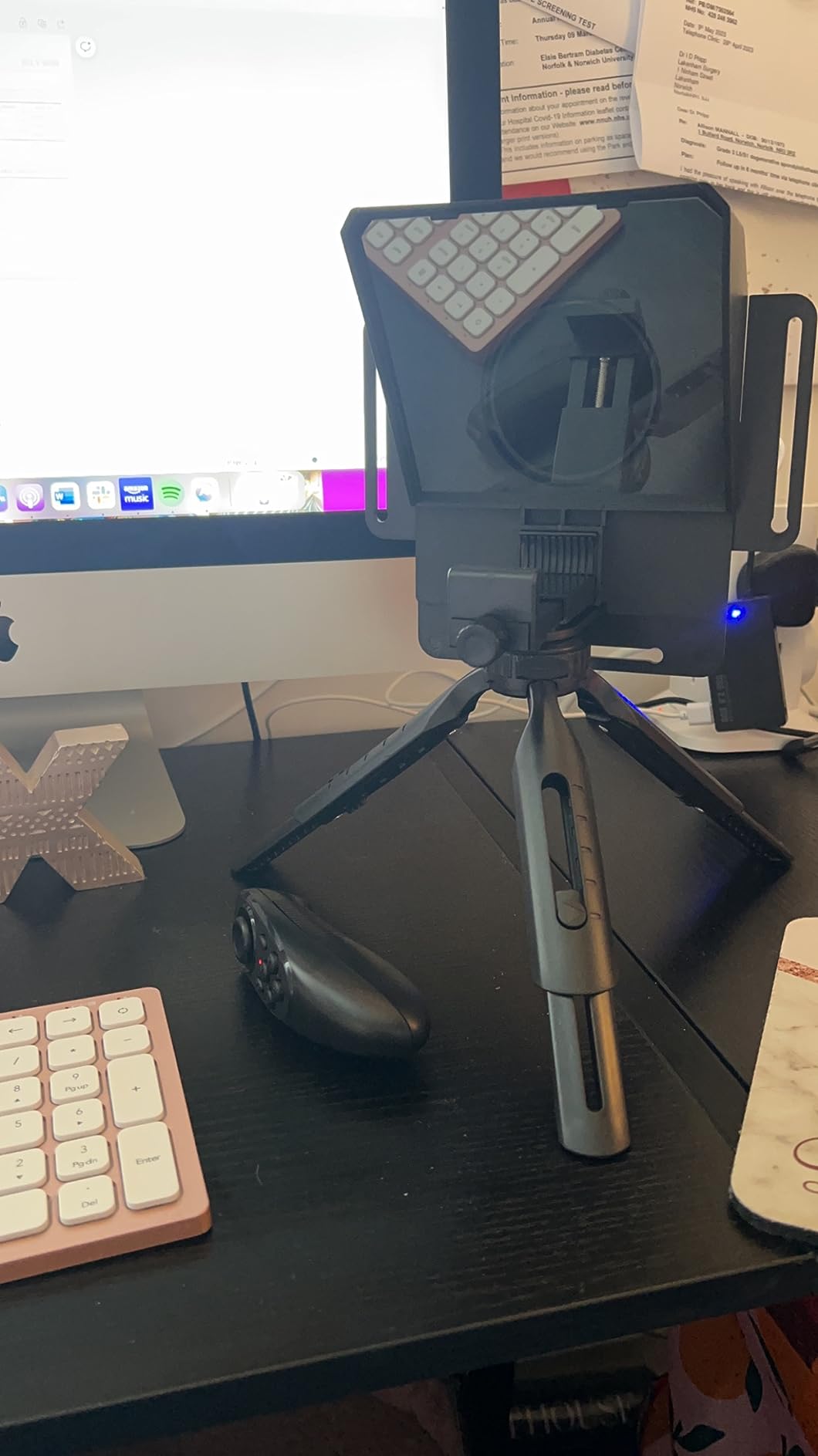 PRONSTOOR Teleprompter Kit Portable Inscriber Mobile Phone Teleprompter ...