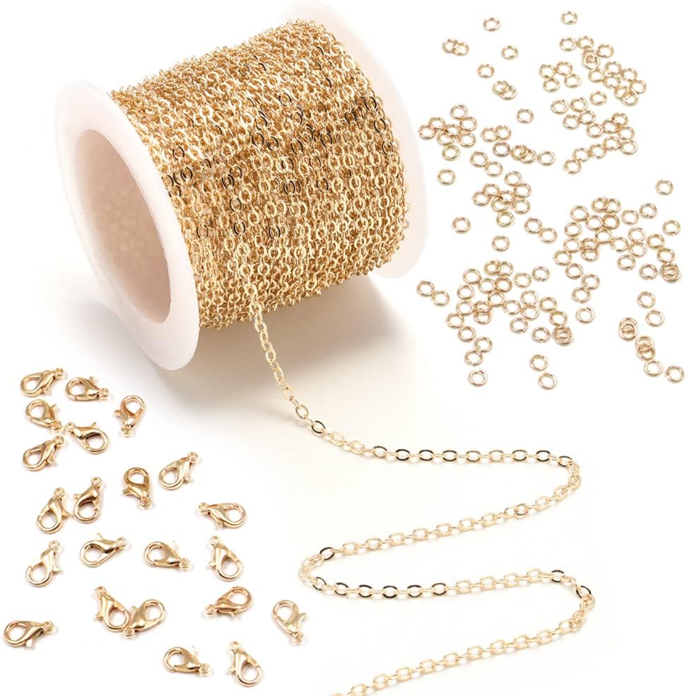 Modixun 32.8 Feet Jewelry Making Chains, Necklace Chain Bracelet Chains ...