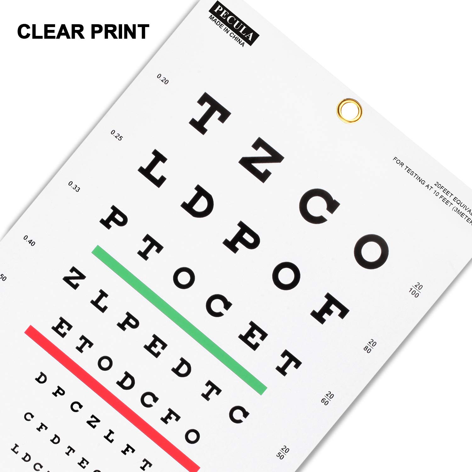 Eye Chart, Snellen Eye Chart, Wall Chart, Snellen Charts for Eye Exams ...