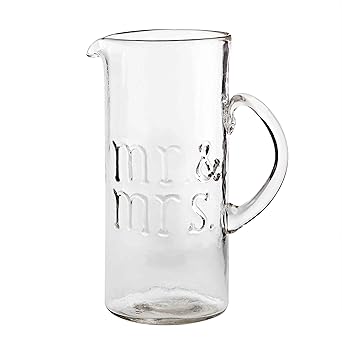 Amazon.com: Mud Pie Mr. & Mrs. Pitcher, 50.5 oz : Home & Kitchen