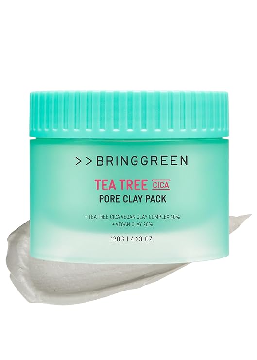 Amazon.com: BRING GREEN Tea Tree Cica Pore Clay Pack | Vegan Deep Pore ...