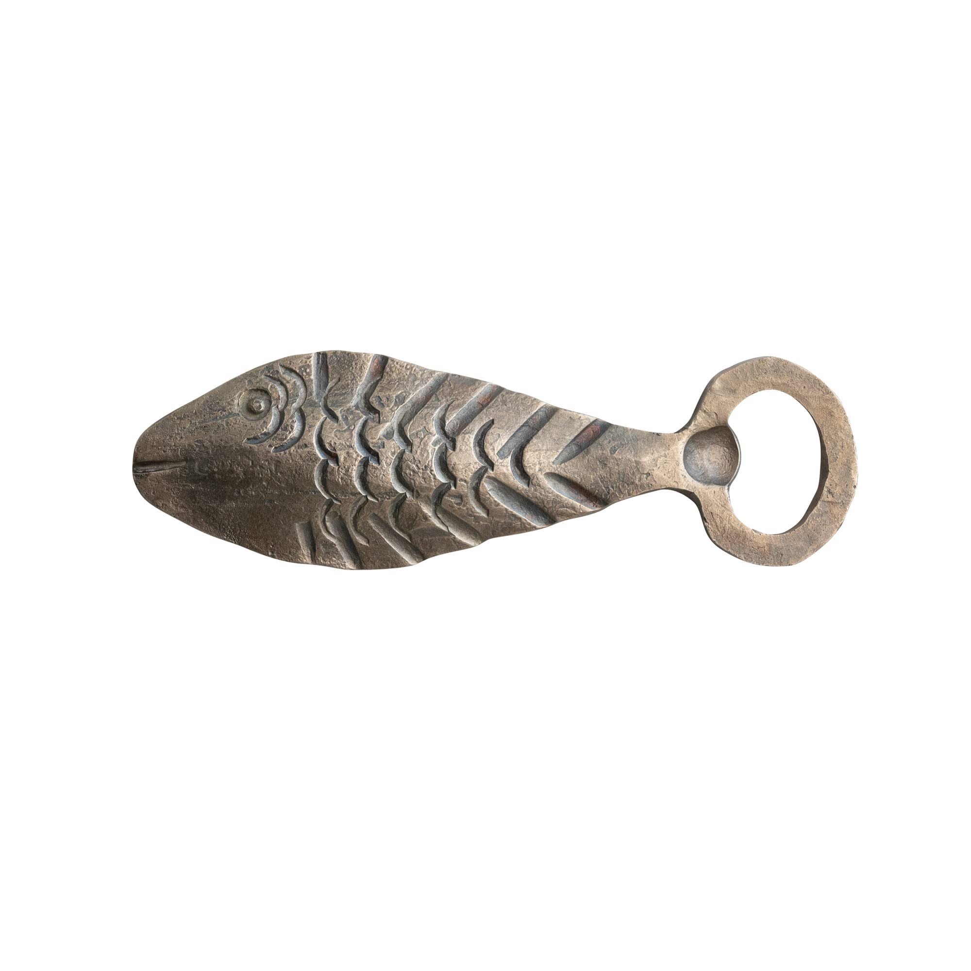Amazon.com: Creative Co-Op Coastal Metal Fish Shaped, Antique Gold ...