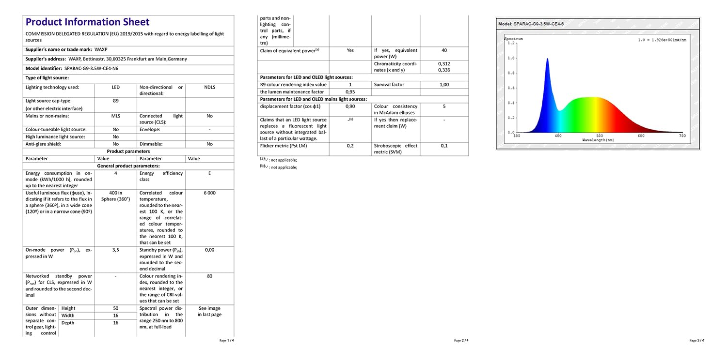 G9 LED Bulbs Cool White 3.5W 400lm Equivalent to Class F 4W G9 LED ...