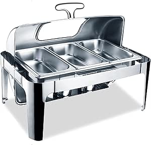 Amazon.com: Food Heating Buffet Server - Buffet Plate with Lid, Portion ...