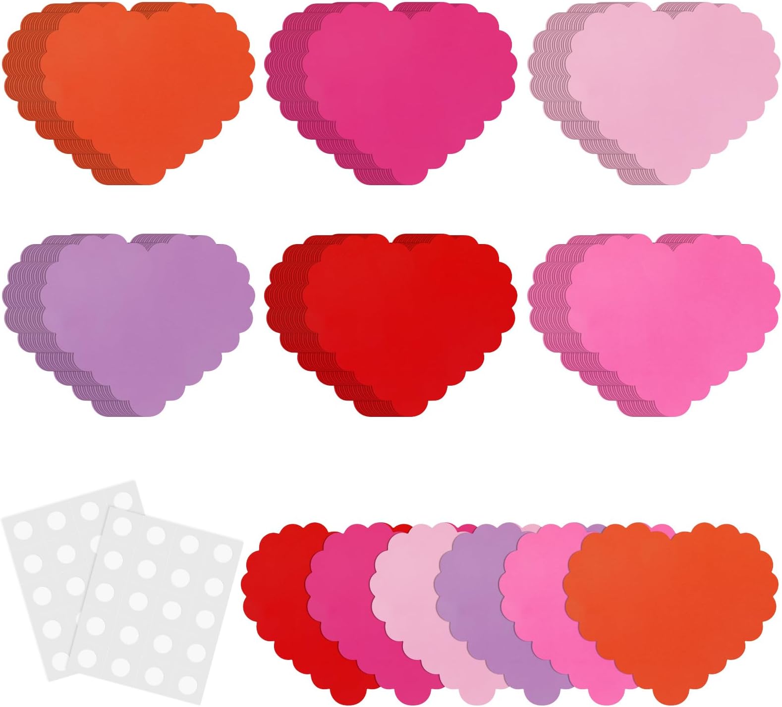 Amazon.com: Jetec 108 Pcs Valentine's Day Heart Cutouts 5 Inches ...