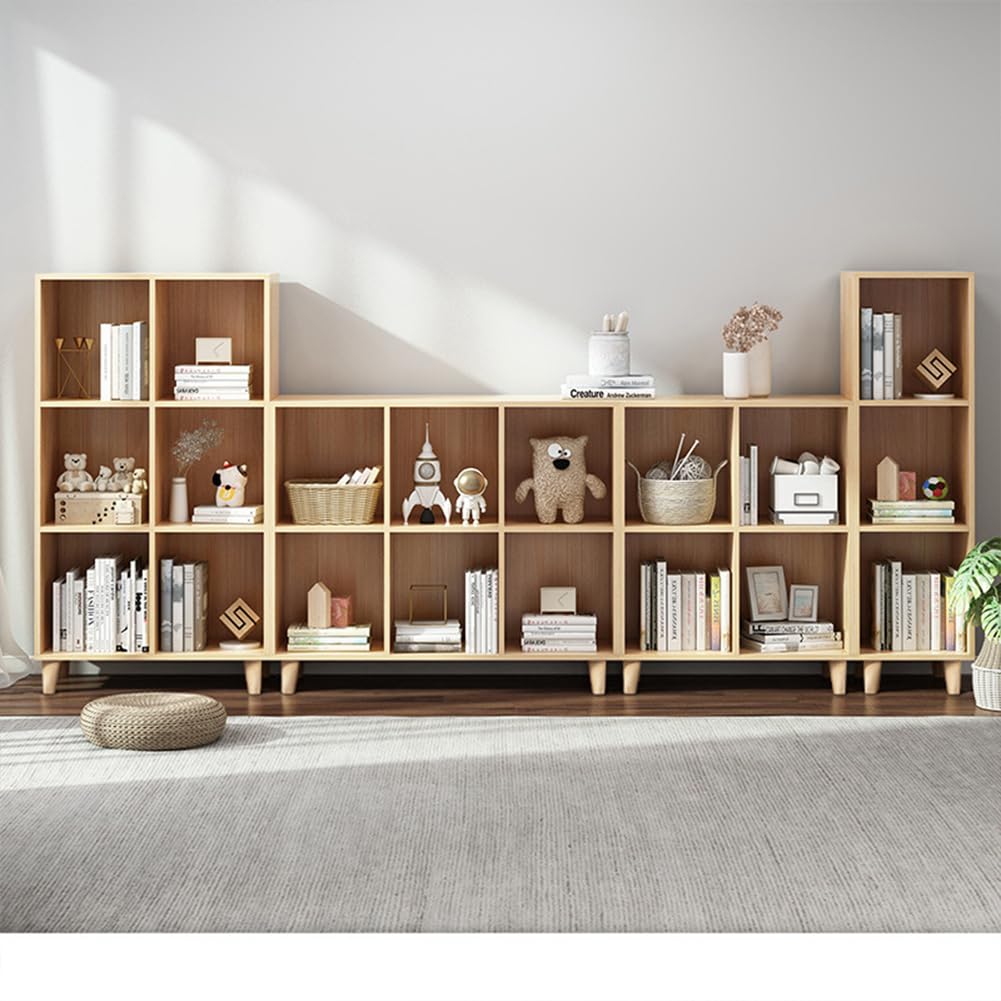 IOTXY Open Cube Low Bookcase - 3-Tier Freestanding Storage Display ...