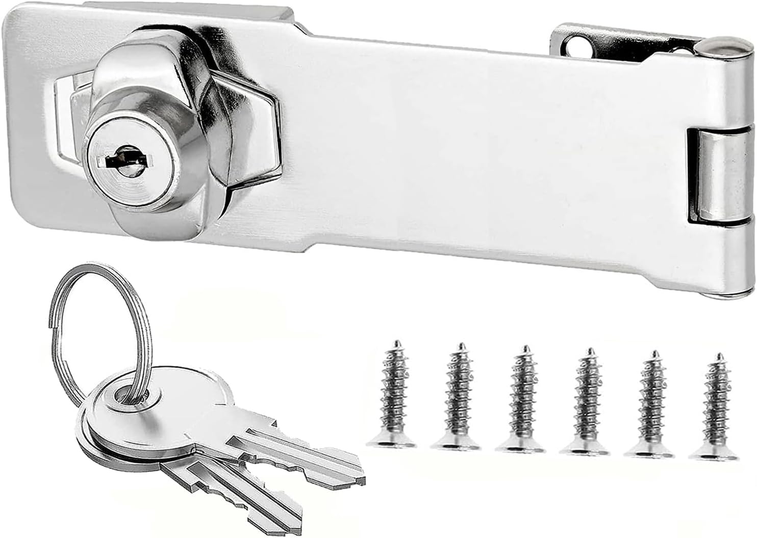 BOFUS Keyed Lock Hasp 2pcs,90 Degree Hasp Lock Rotation Knob Metal ...