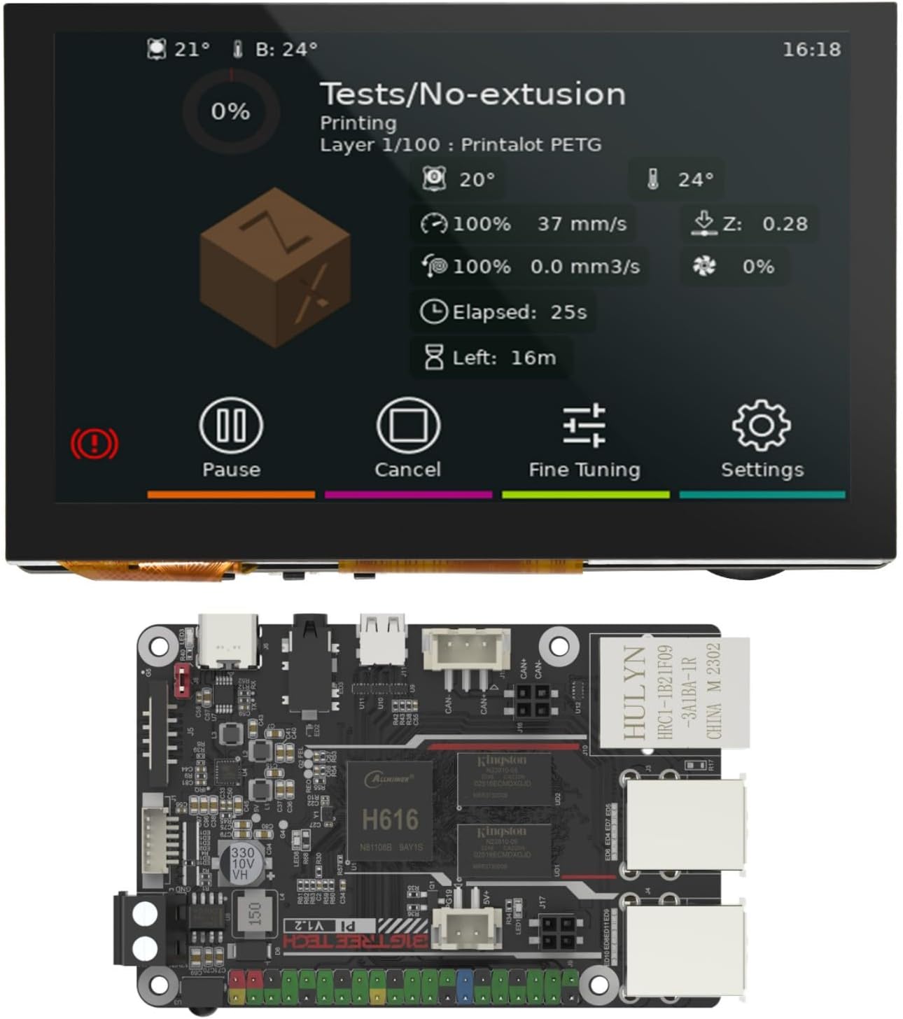 Amazon.com: BIGTREETECH HDMI5 V1.2 Display + BTT Pi V1.2 Control Board ...