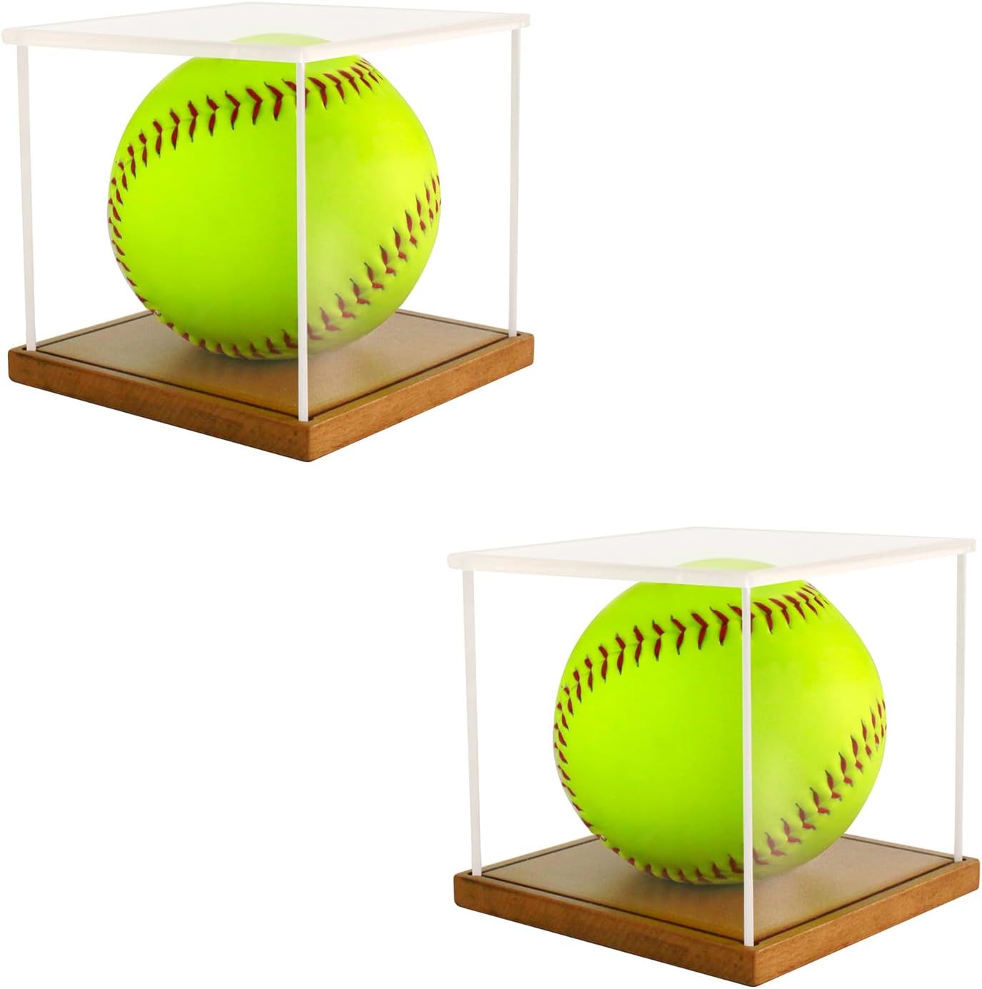 Amazon.com: LuxRound Softball Display Cases Clear Acrylic Softball ...