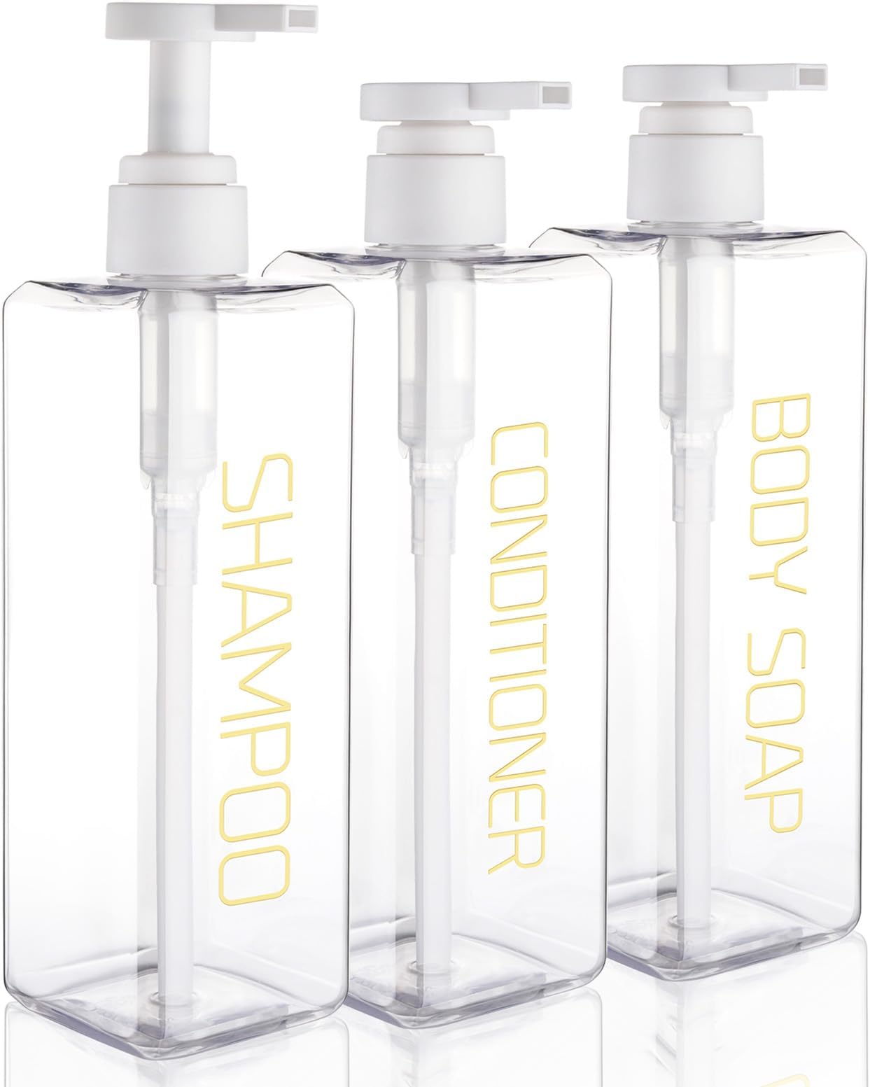 Amazon.com: Modern Refillable Shampoo and Conditioner Dispensers by ...