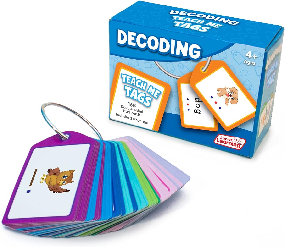 Junior Learning JL628 Decoding Teach Me Tags Flashcards, Multicolor – BigaMart