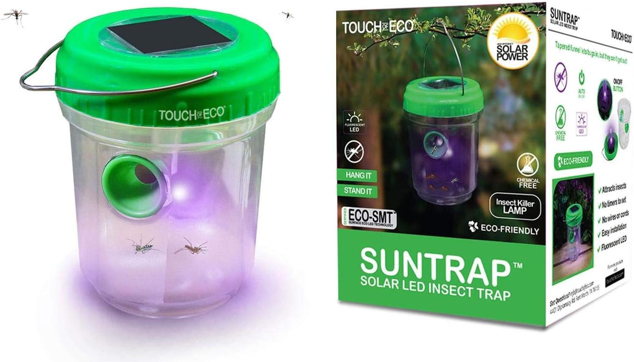 Amazon.com : Touch of ECO SUNTRAP- Solar LED Insect Trap : Patio, Lawn ...