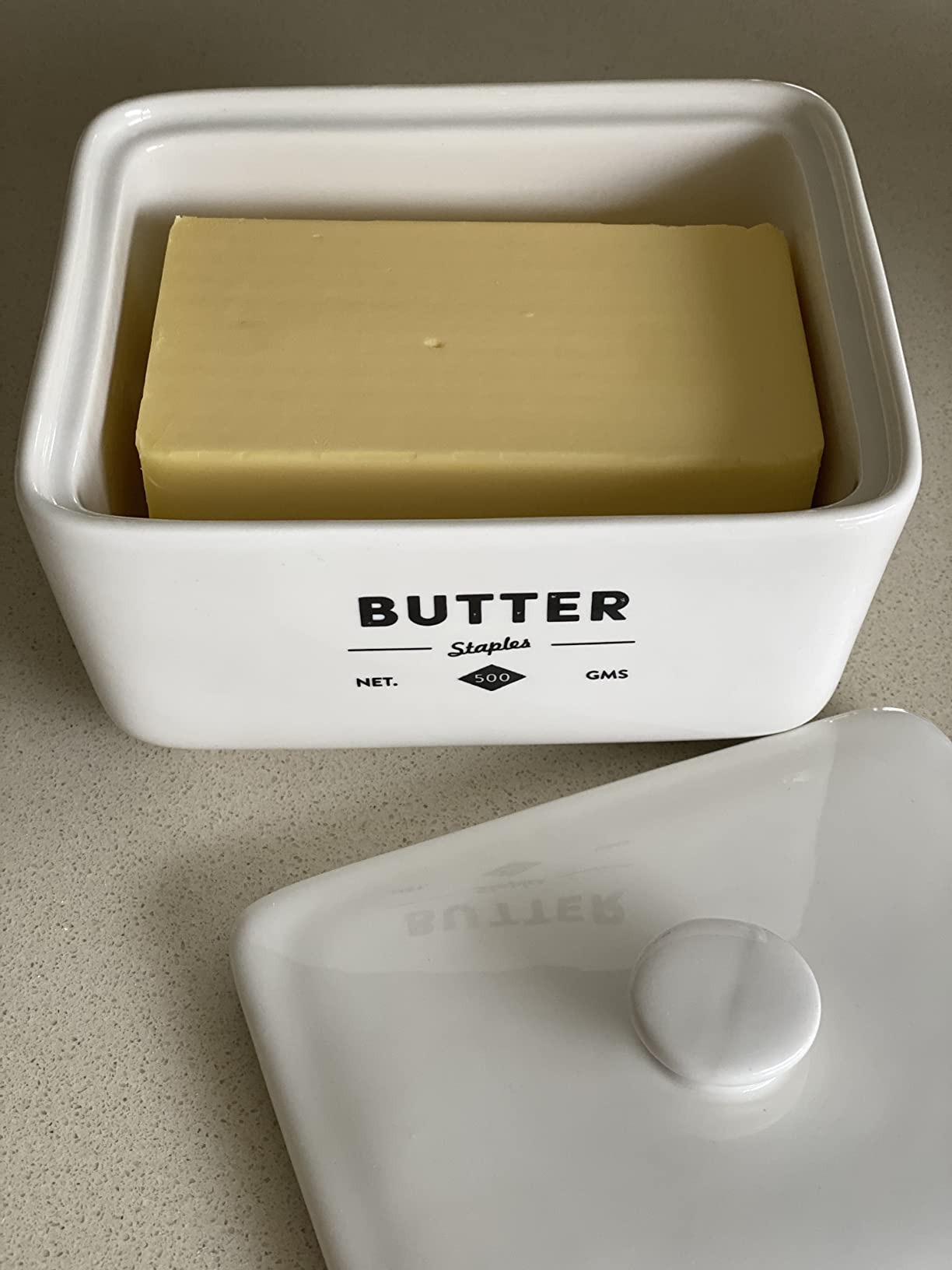 ECOLOGY EC47226 Staples Foundry Butter Dish & Lid 15.5cm x 13cm x 9.5cm ...