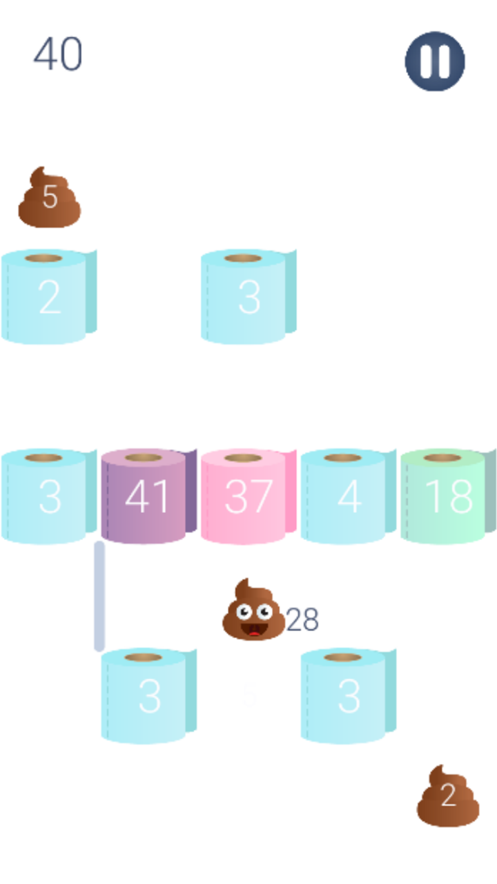Poop Emoji VS Blocks - Match Poo Emoji Snake Versus Toilet Paper Blocks ...