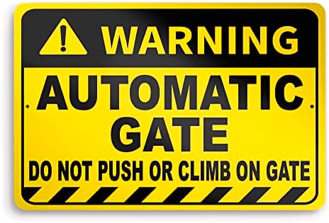Amazon.com: DIMARONGTON Automatic Gate Sign - 8 x 12 Aluminum Do Not ...