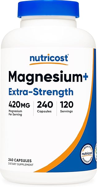 Amazon.com: Nutricost Magnesium+ Extra Strength 420mg, 240 Capsules ...