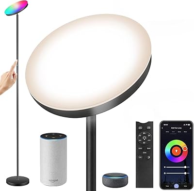Smart LED Floor Lamp, 67" Color Changing RGB Floor Lamps with Reading ...
