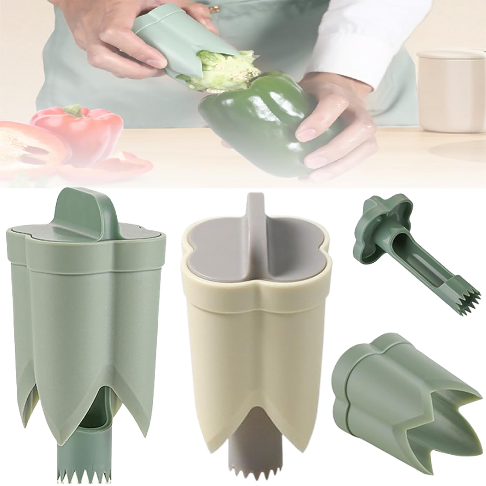 Amazon.com: 2 in 1 Pepper Seed Corer Remover, 2024 Upgrade Pepper Seed ...