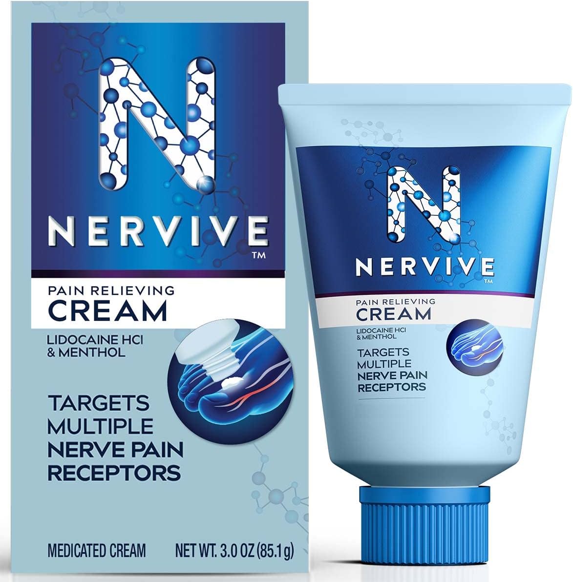 Amazon.com: Nervive Nerve Care Pain Relieving Cream, Fast Acting Non ...