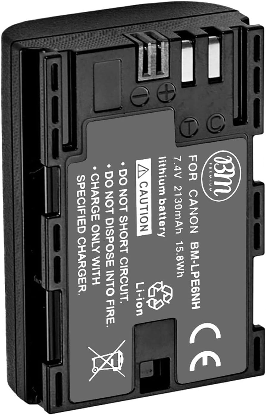 Amazon.com: BM Premium LP-E6NH - Batería de alta capacidad para Canon EOS R, EOS R5, EOS R6, EOS ...