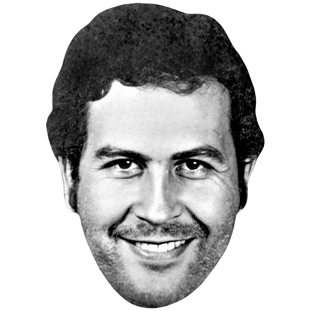 Pablo Escobar Gaviria (Smile) Celebrity Mask, Flat Card Face, Fancy ...