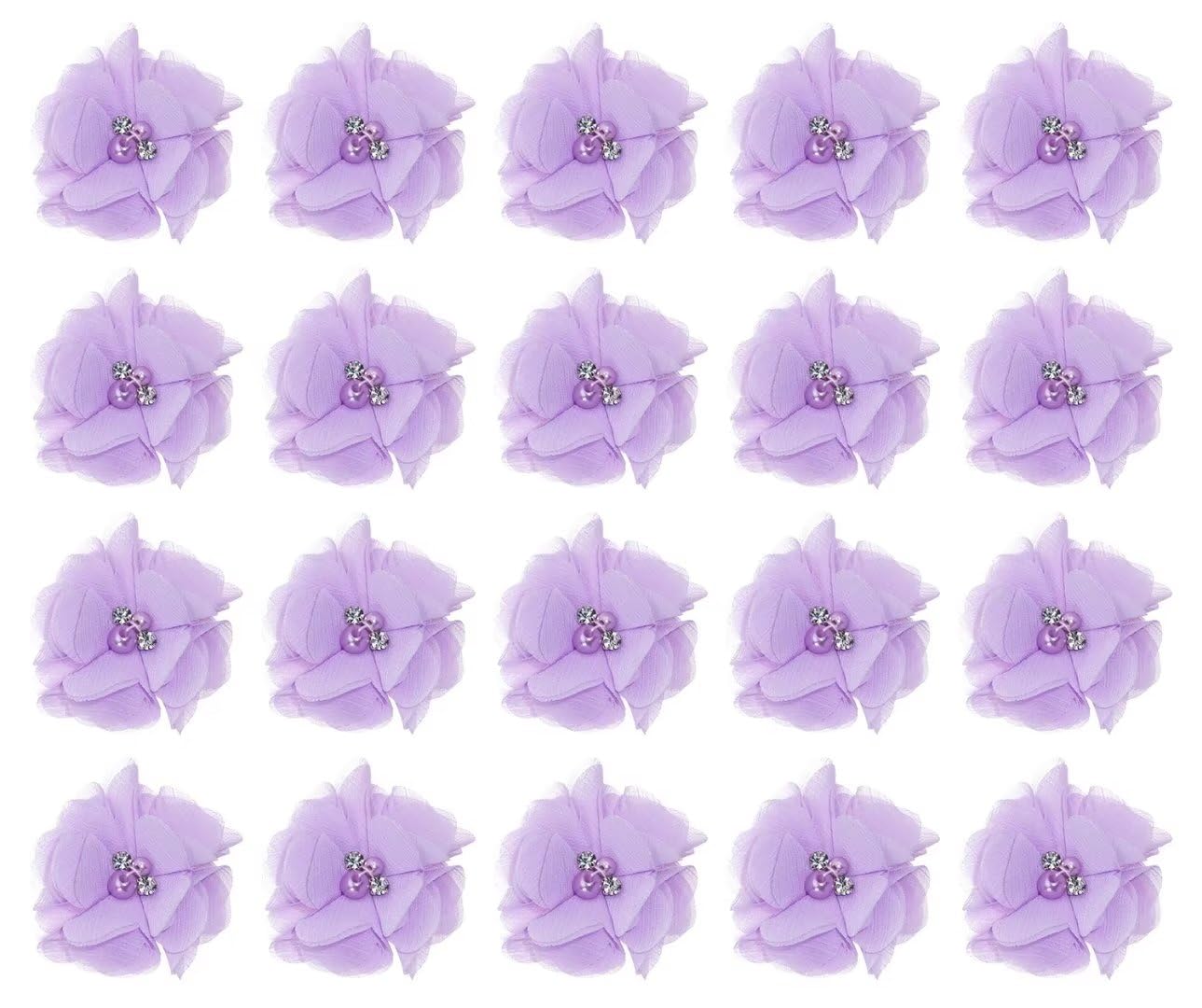 Amazon.com: PENTA ANGEL Chiffon Flower 20Pcs Fabric 2" Flower ...