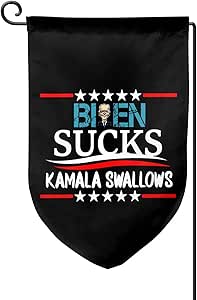 Amazon.com: Joe Biden Sucks Kamala Harris Swallows Double-Sided Outdoor Garden Flag - All ...