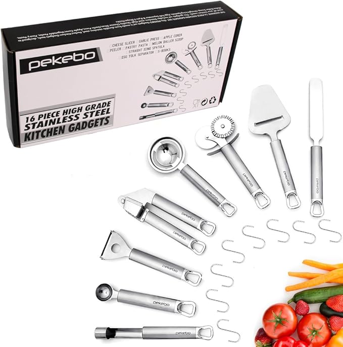 Amazon.com: 16-Piece Kitchen Gadgets Tool Set-High Grade Stainless ...