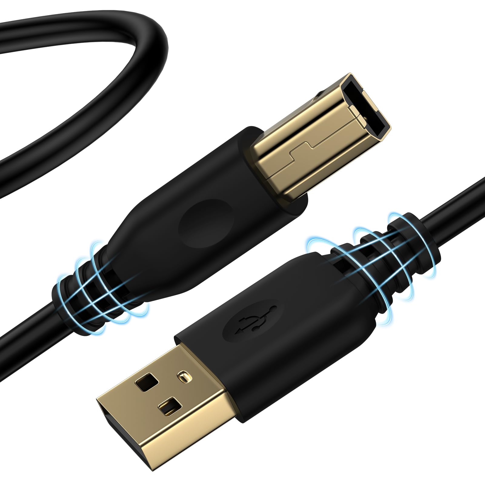 Amazon.com: Printer Cable to USB 6-feet,Scanner Cable to Computer,USB 2 ...