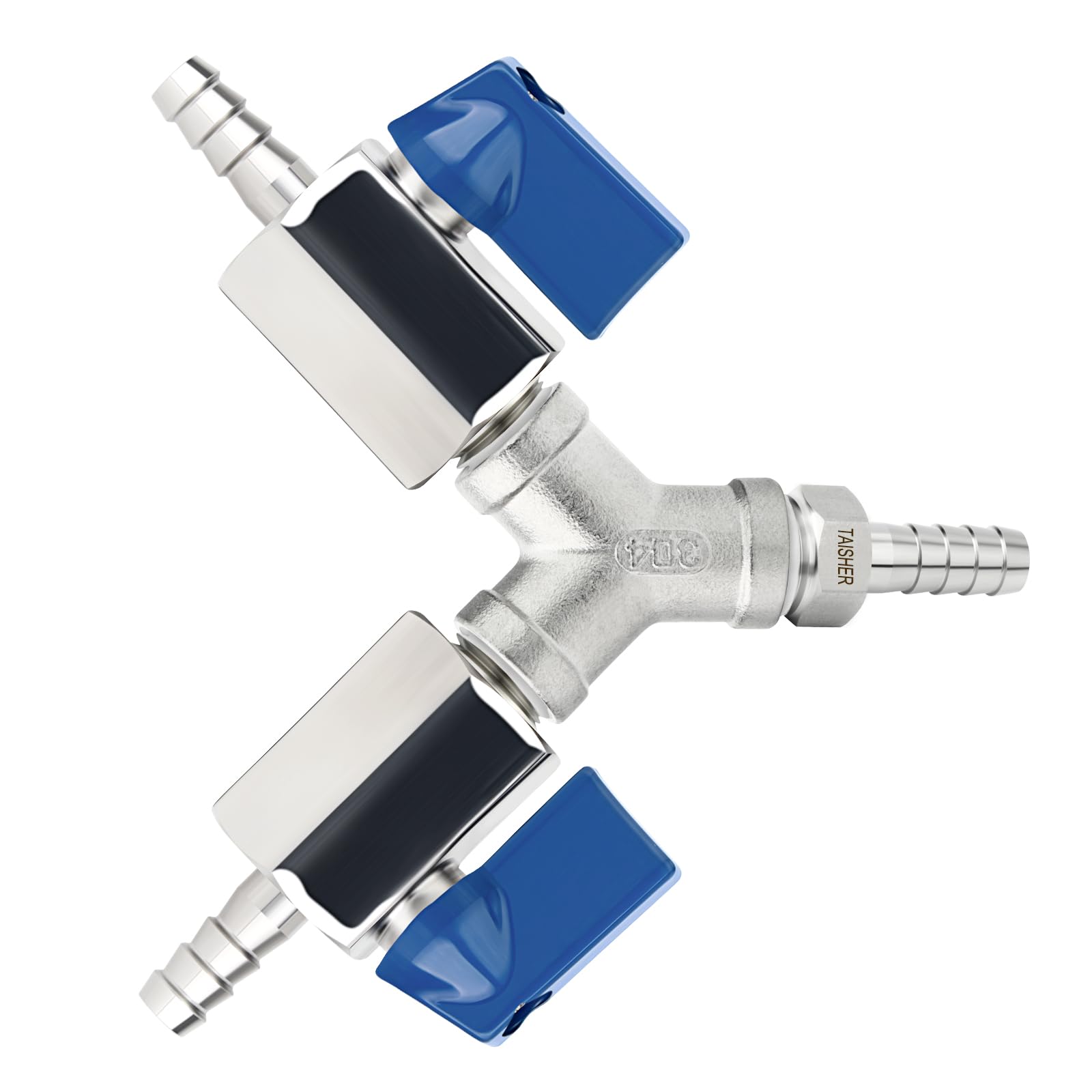 Snapklik.com : 304 Stainless Steel 3 Way Shut Off Ball Valve3/8" Hose ...