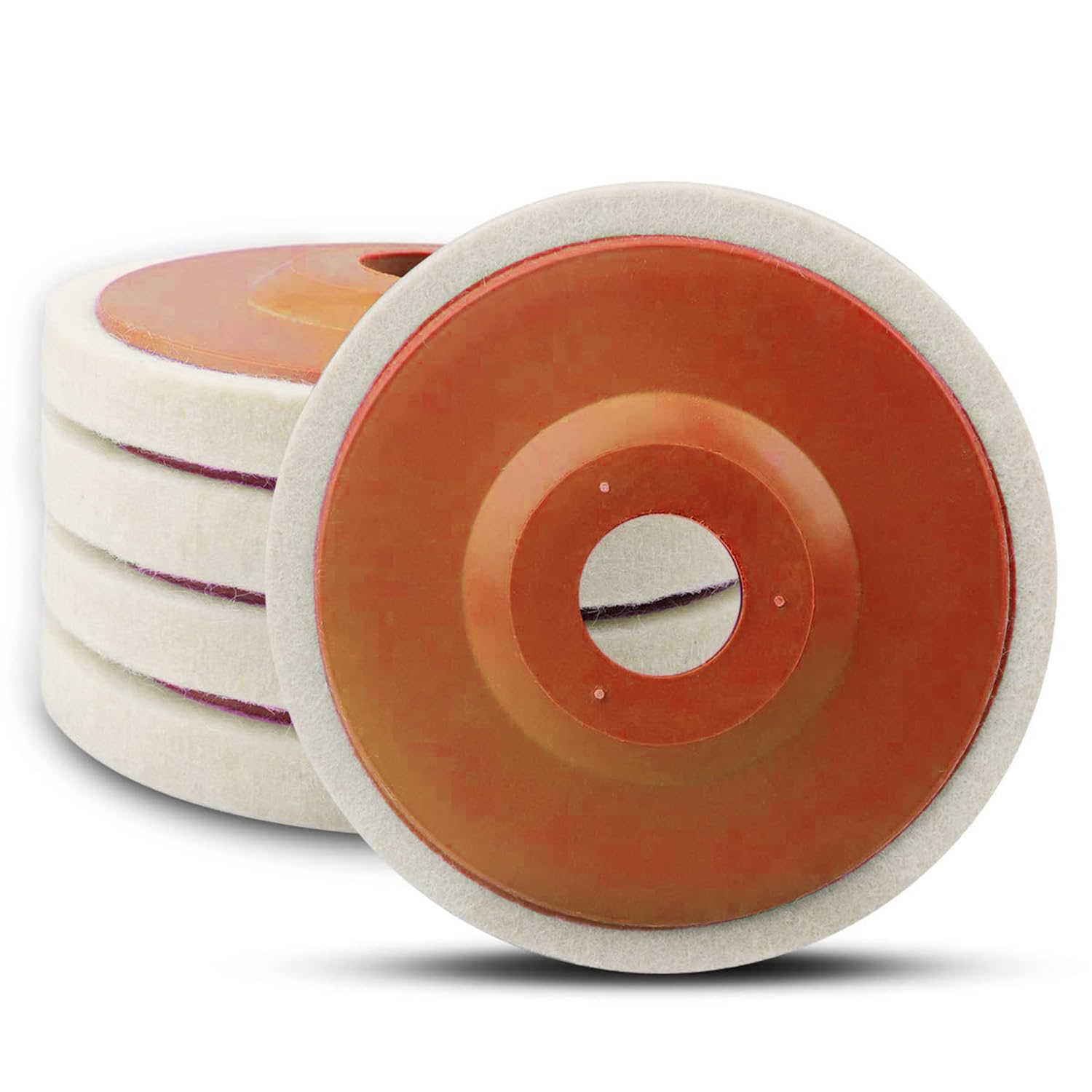 Snapklik.com : 5 Pcs 4.5 Inch Wool Felt Polishing Wheel Disc,Wool ...