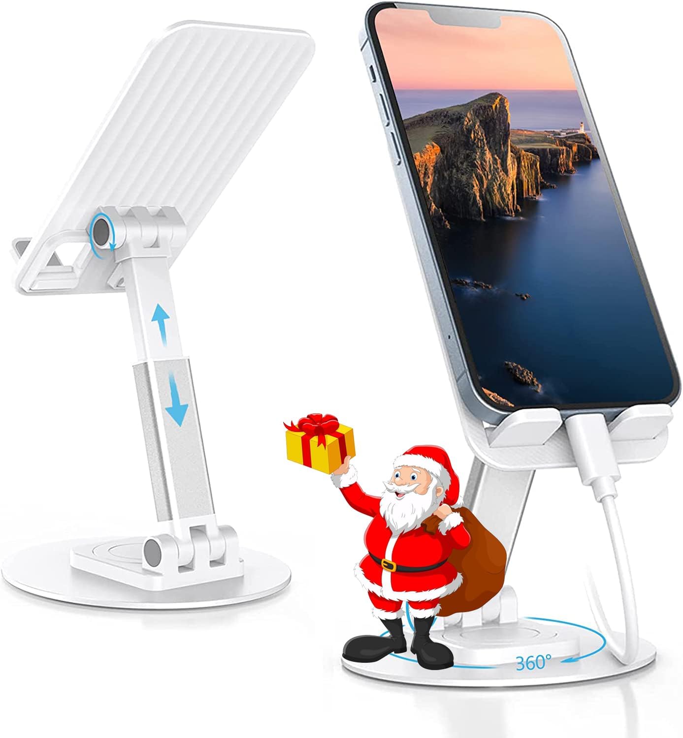 Amazon.com: Foldable Cell Phone Stand, Foldable Aluminum Tablet Holder ...