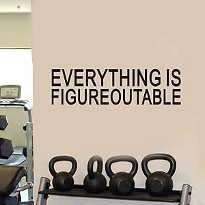AnFigure Everything is Figureoutable Wall Decals - Office Gym ...