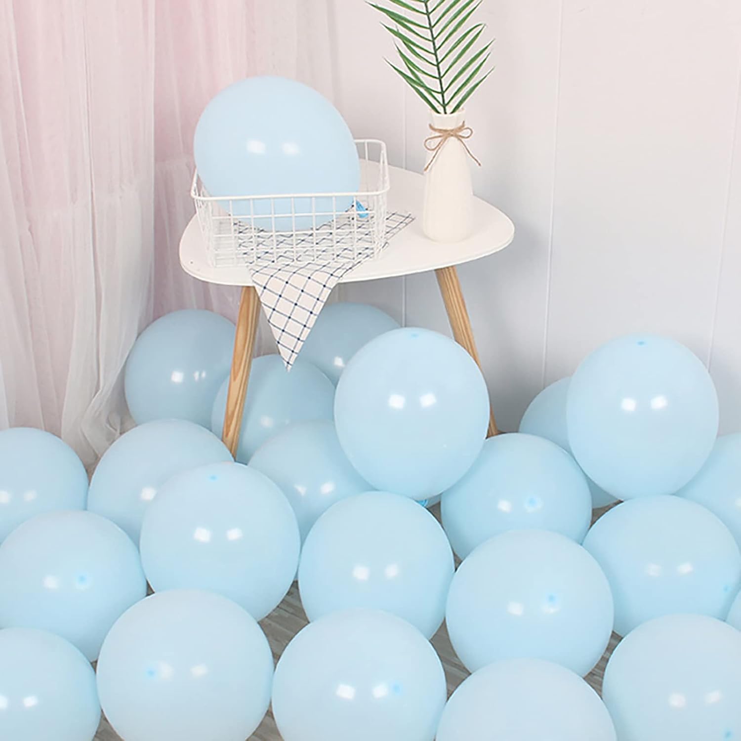 Amazon.com: 100Pcs Light Blue Balloons Birthday Balloons 18 12 10 5 ...