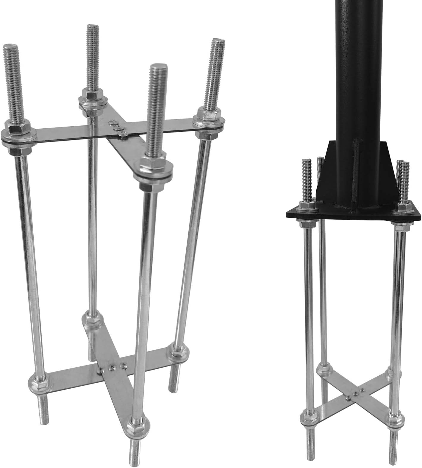 Amazon.com : Shade Sail Pole Base, 17" Reinforced Base Frame Set for ...