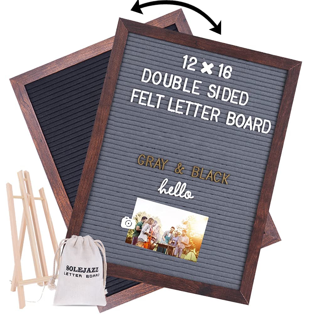 Solejazz Felt Letter Board 12x16 Double Sided Letter Board 730 ...