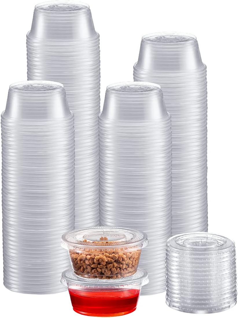 Amazon.com: Zeml Portion Cups with Lids (2 Ounces, 100 Pack ...