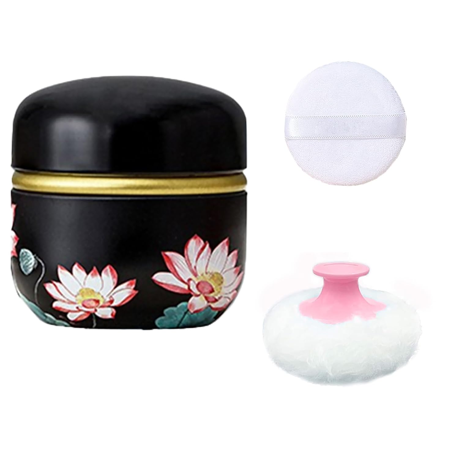 Amazon.com: Qopoto Body Powder Puff and Container for Dusting Powder ...