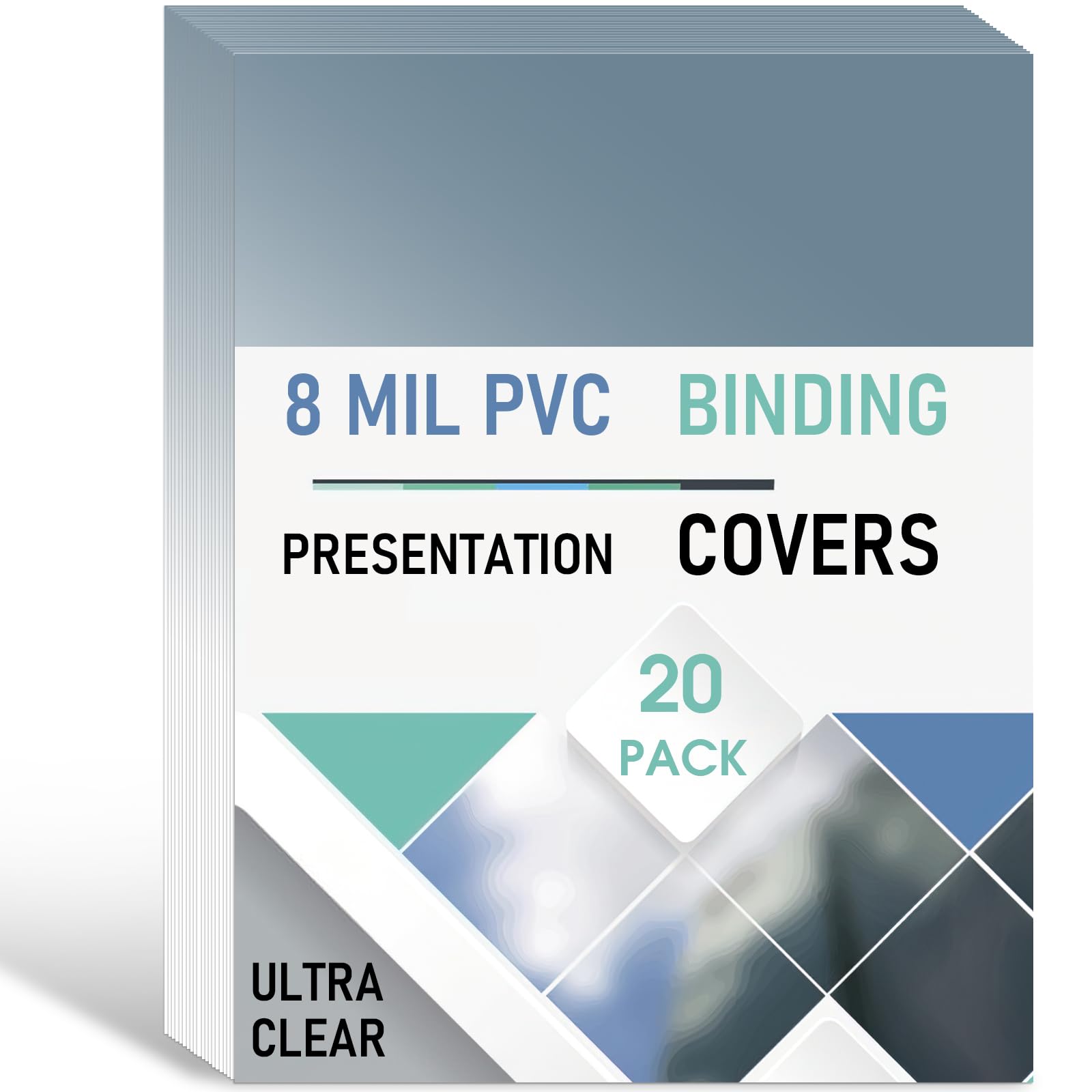 Snapklik.com : 8 Mil PVC Binding Presentation Covers, Clear Report ...