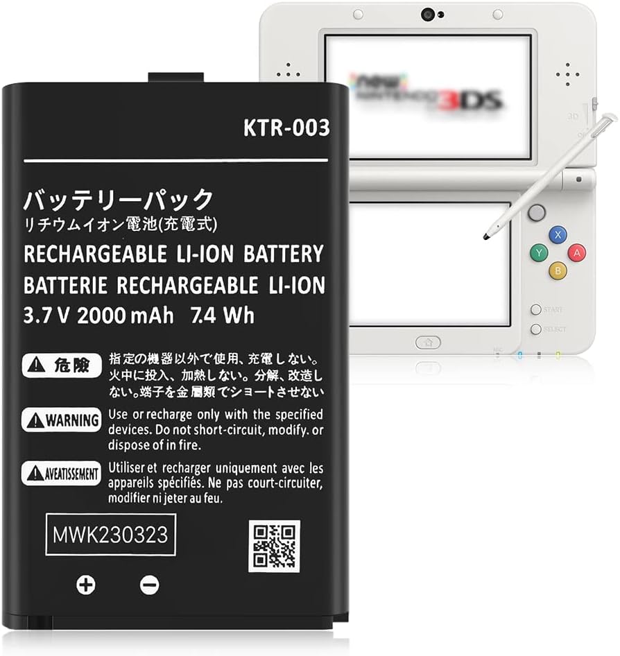 Amazon.com: HUAENG New 3DS Battery Pack, 2000mAh (2023 New Upgrade ...
