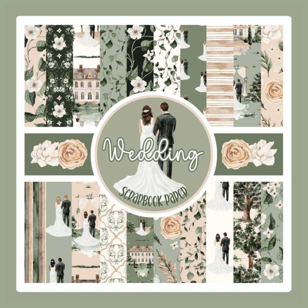 Wedding Scrapbook Paper: Romantic Marriage Themed Craft Paper Pad For ...