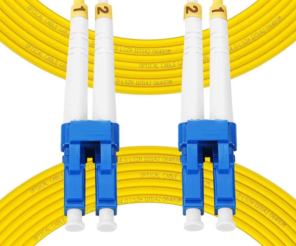 Amazon.com: Fibergaga 25m(82ft) OS2 LC to LC Fiber Patch Cable Duplex ...