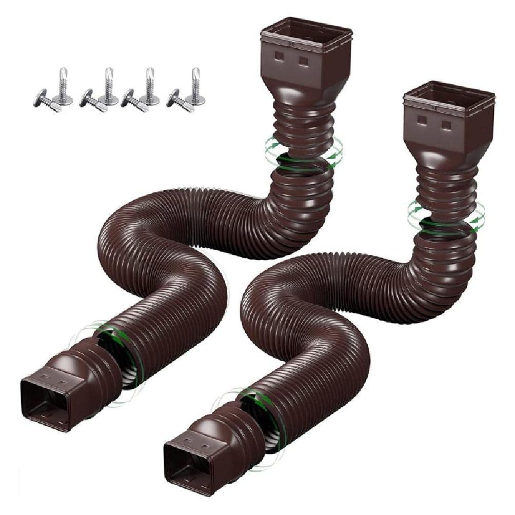 Buy Rain Gutter Downspout Extension Flexible Telescopic Extension Pipe ...