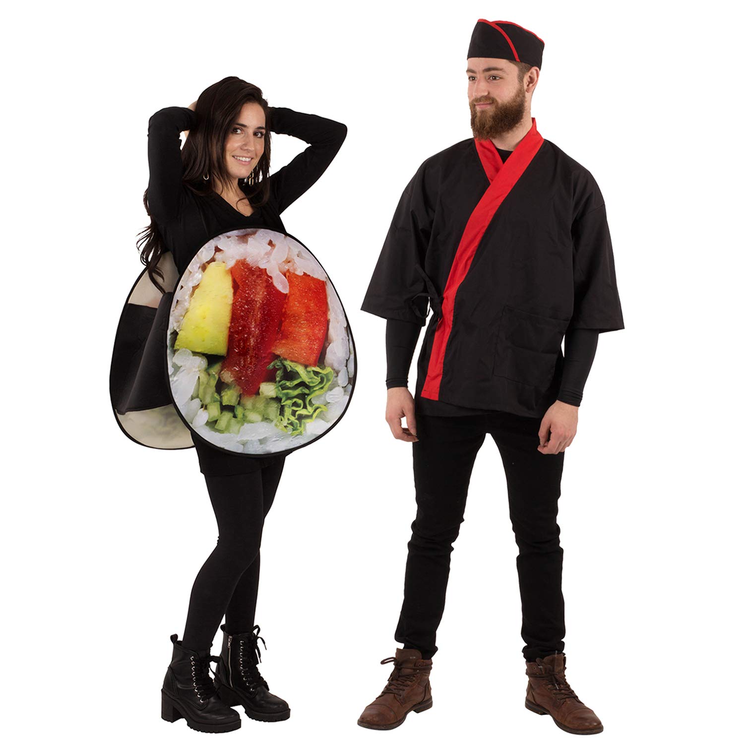 Sushi Chef Costume Women's Japanese Black Chef Outfit For Hotel,