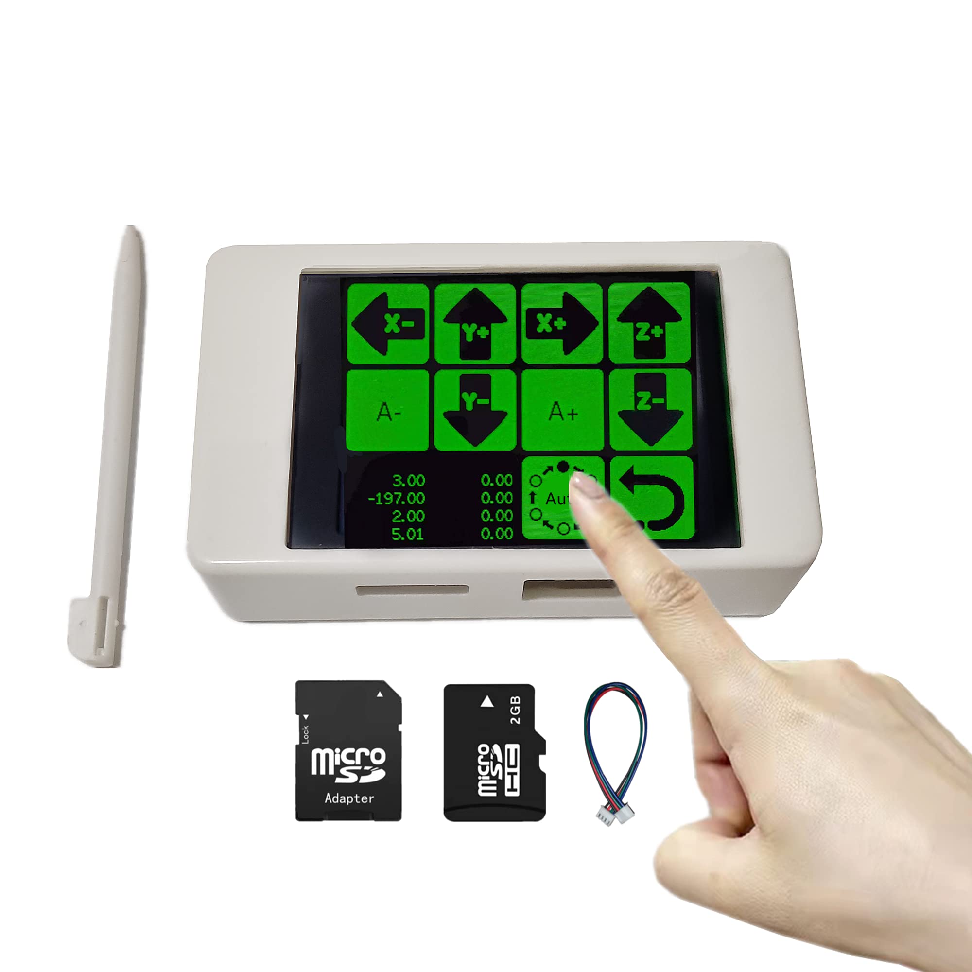 Buy CNC Offline Controller,Touchscreen LCD with Touch pen 4 Axis GRBL Offline Control Module for ...