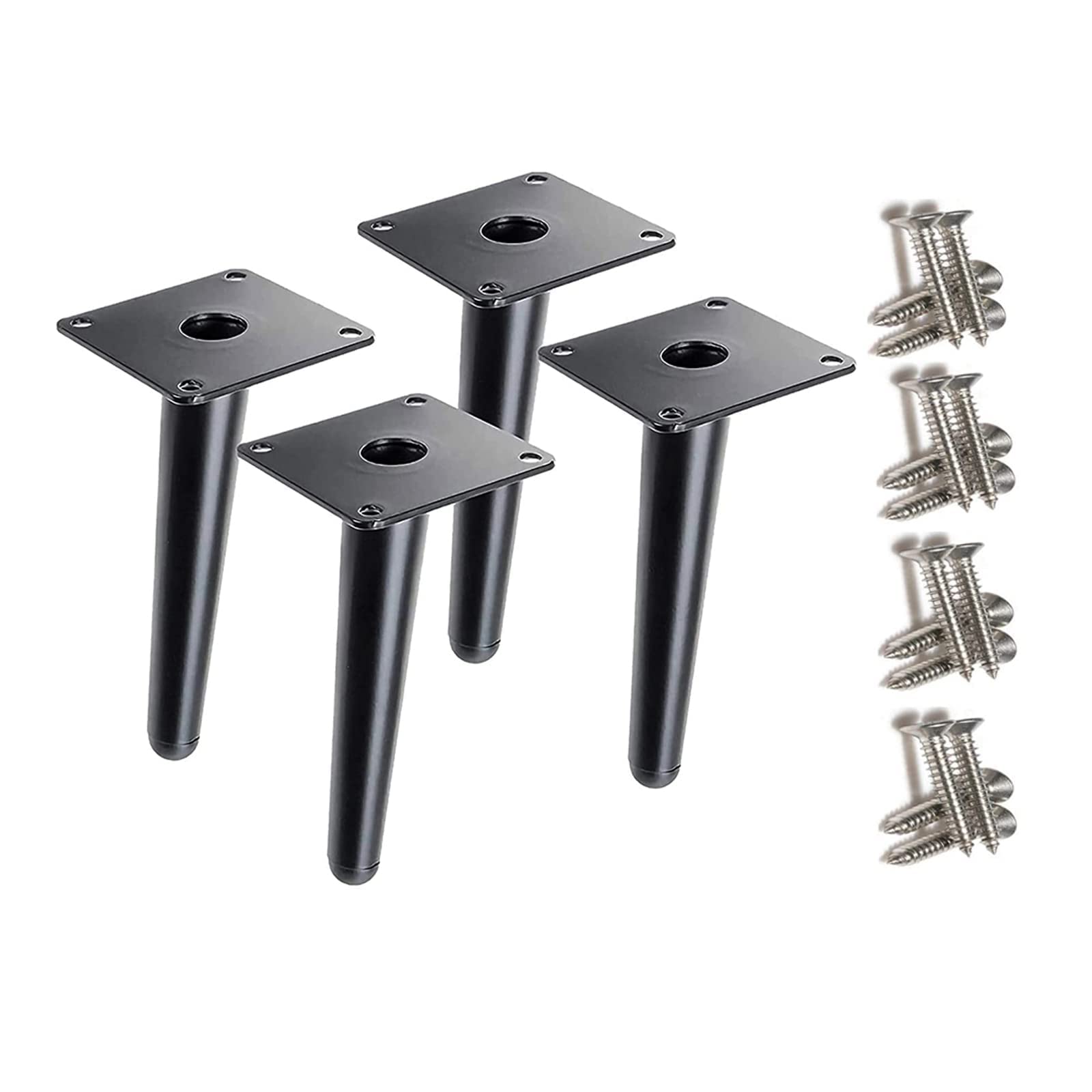 Toolzia 4pcs 4 Metal Oblique Furniture Legs 10cm Cone Cabinet ...