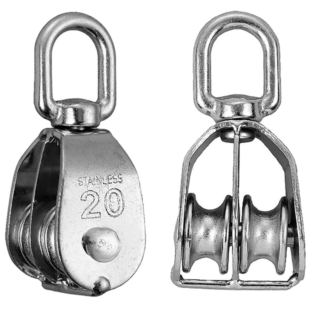 M20 Double Pulley Block,Stainless Steel Wire Rope Crane Double Pulley ...